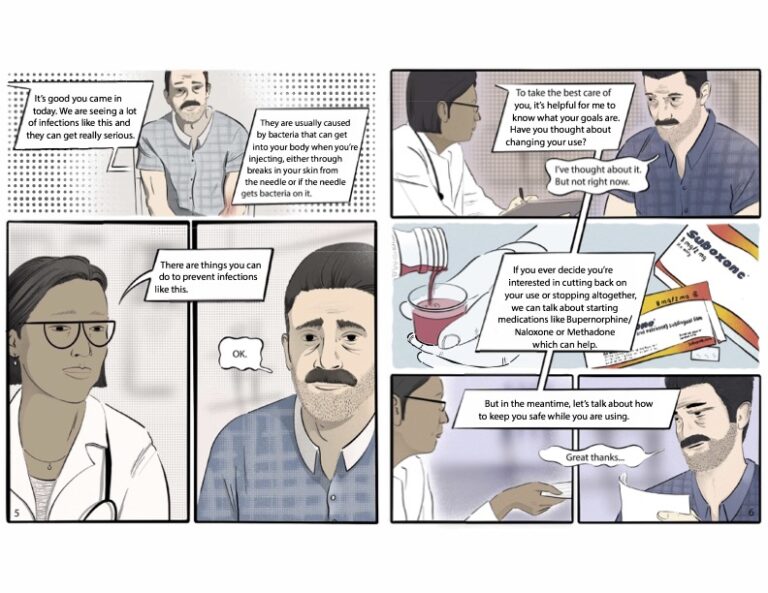 Comic Designed to Boost Health Care for Veterans Who Use Drugs
